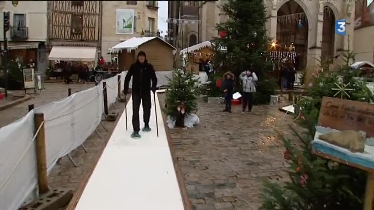 Semur-en-Auxois : une piste de ski de fond synthétique pour les fêtes