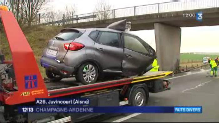 Guignicourt (02) : Accident mortel sur l’A26