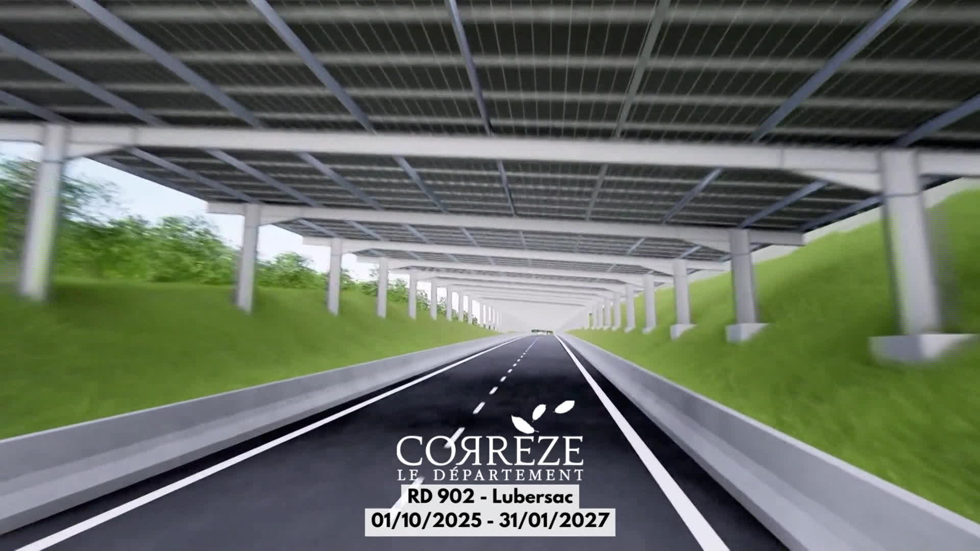 Des panneaux solaires sur une route : la déviation de Lubersac au cœur ...