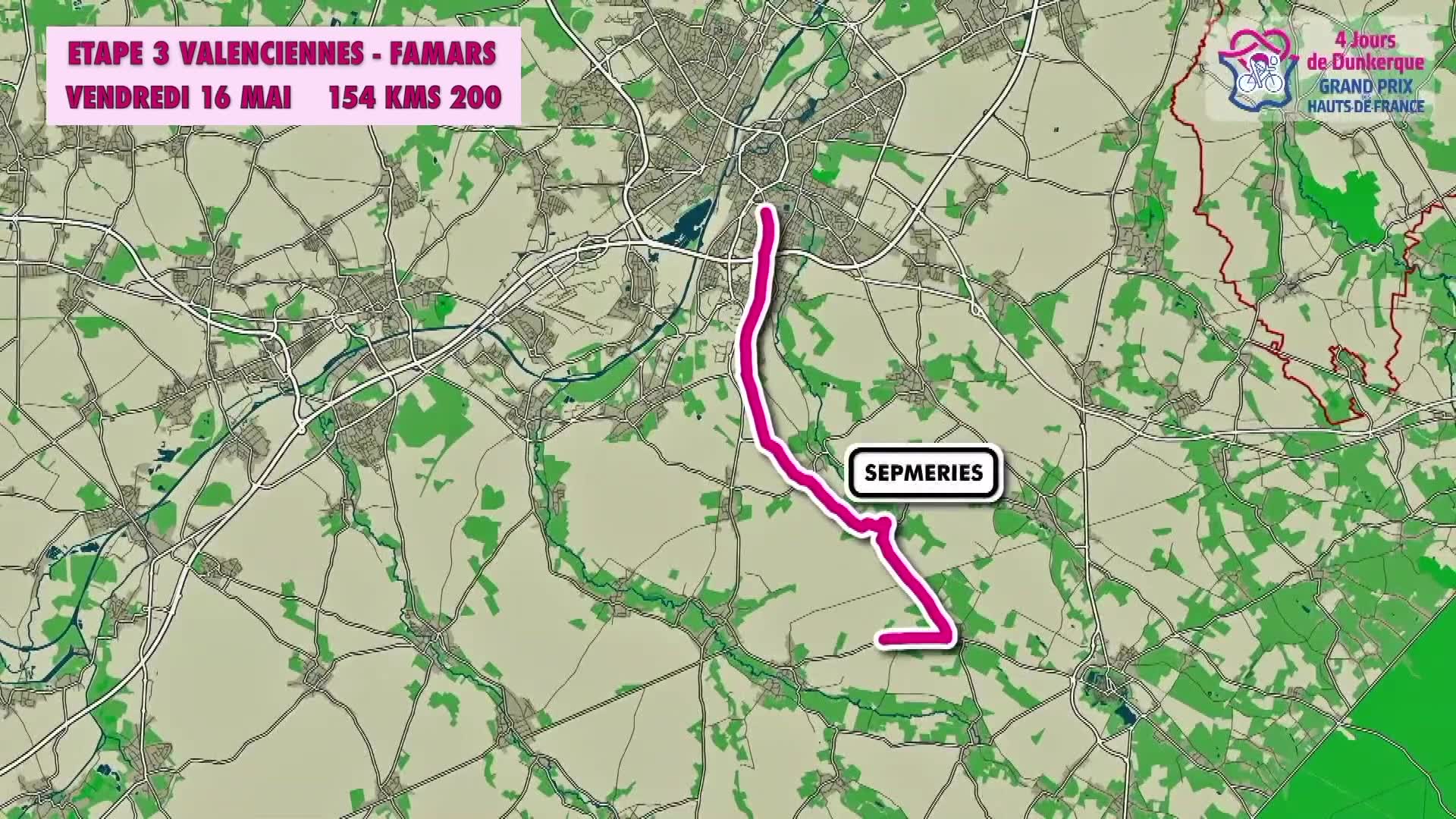 CARTE. 4 jours de Dunkerque 2025 : horaires et parcours de la troisième étape de Valenciennes à ...